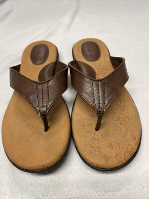 BOC Born Concept Sandal Womens 9M Brown Thong Flip Flops Casual Vegan ...