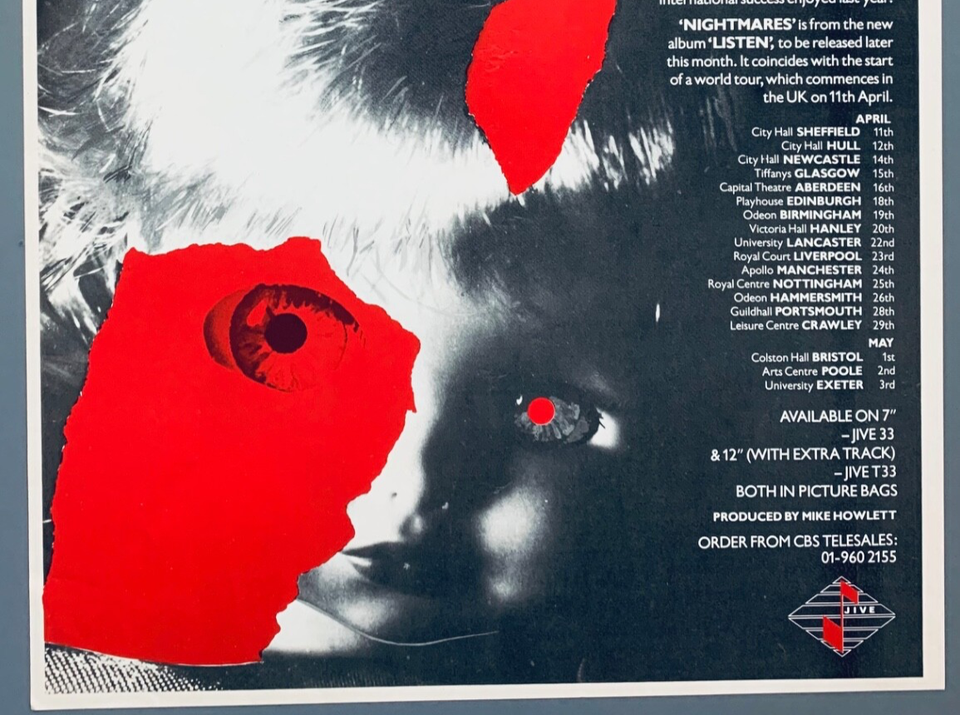 A FLOCK OF SEAGULLS 1983 vintage POSTER ADVERT NIGHTMARES | eBay