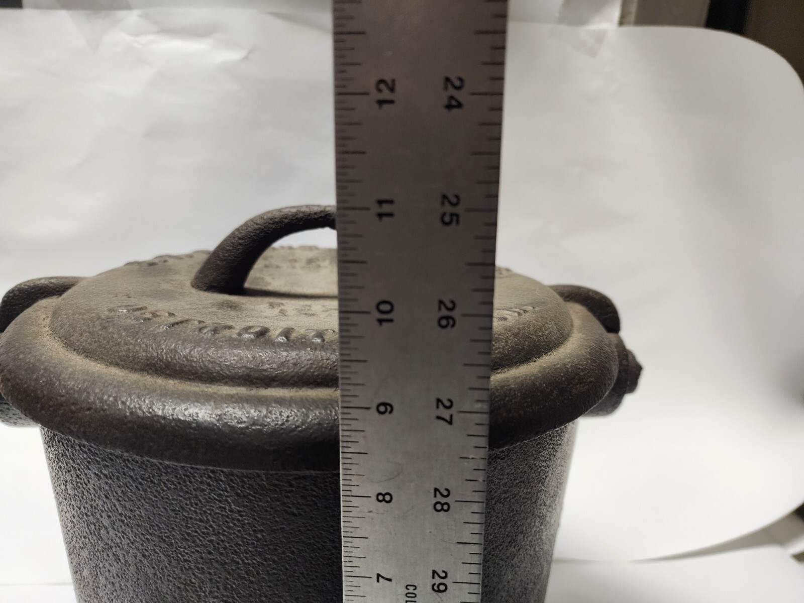 Antique Feb 3 1880' ET Barnum Cast Iron Bucket Pail Jail Cell Chamber ...