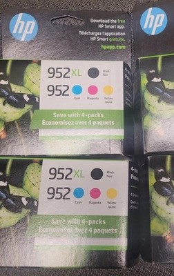 HP 952XL High-Yield Cyan/Magenta/Yellow/Jaune Ink Cartridges Lot Of 2 ...