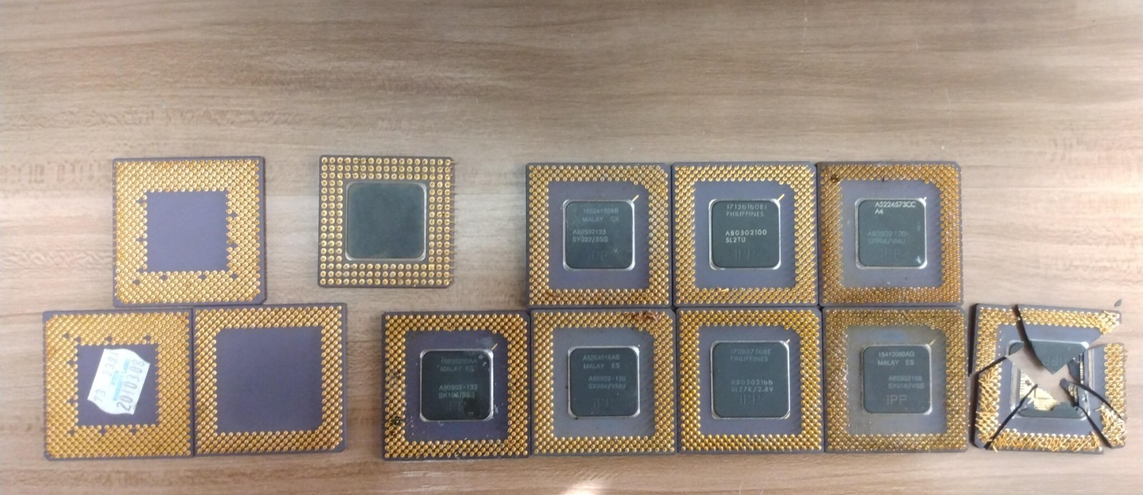 Vintage AMD and Intel Ceramic CPUs Mixed Lot of 12-scrap/Gold Recovery ...