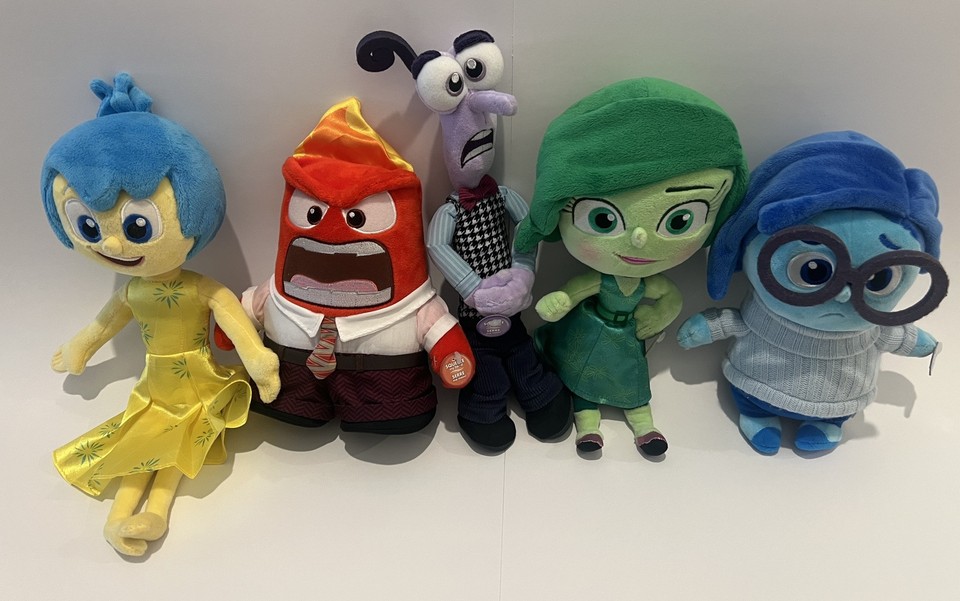 Disney Pixar Joy Anger Sadness Disgust Inside Out Talking Plushes TOMY ...
