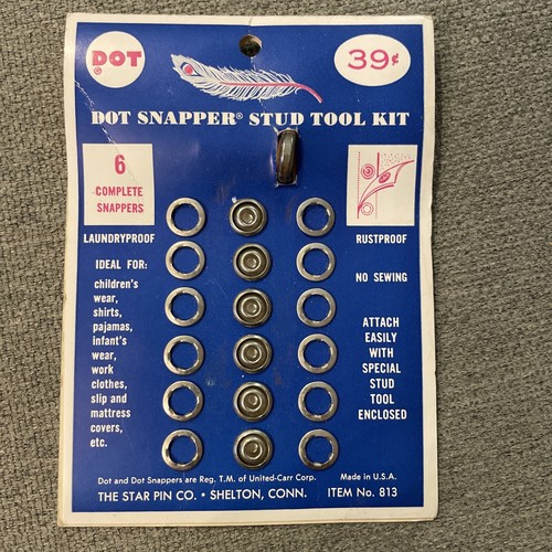 Vintage DOT Snapper Stud Tool Kit Item No.813 | eBay