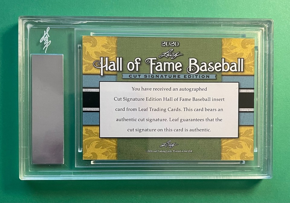 2020 LEAF HALL OF FAME BASEBALL RED RUFFING CUT AUTO SIGNATURE 3/10 ...