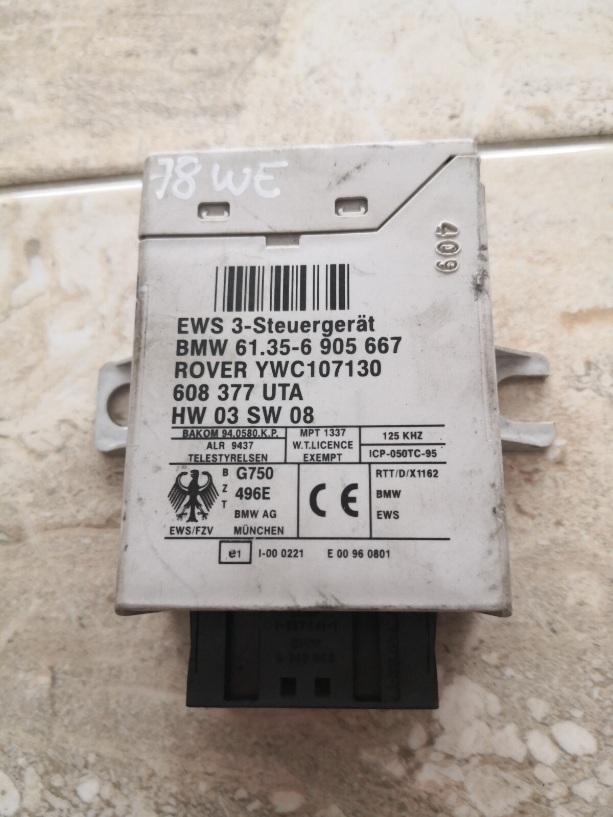 Bmw E46 2002 2.8/Immobilizer ECU Control Unit/61356905667/608377UTA | eBay