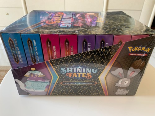 Pokemon TCG: Shining Fates Mad Party Pin Collection [Sealed Case Of 8 ...