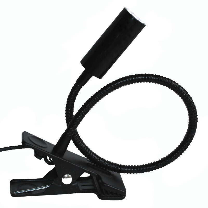 Soft Pipe 3W LED Desk Clamp Clip Light Button Plug-in Picture Lamp ...