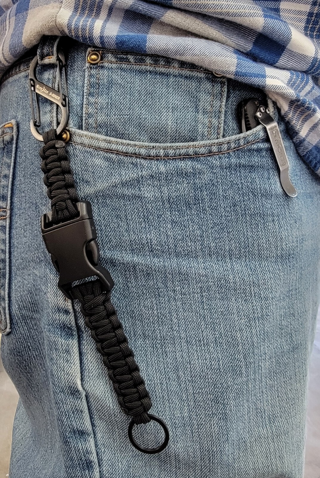 New Heavy Duty EDC 550 Paracord Quick Release Key Chain / Key ...