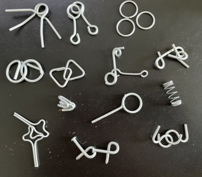 10+ Vintage Metal Puzzles 3 Ring, Nail puzzle, Mysto Crosses, Tangle ...