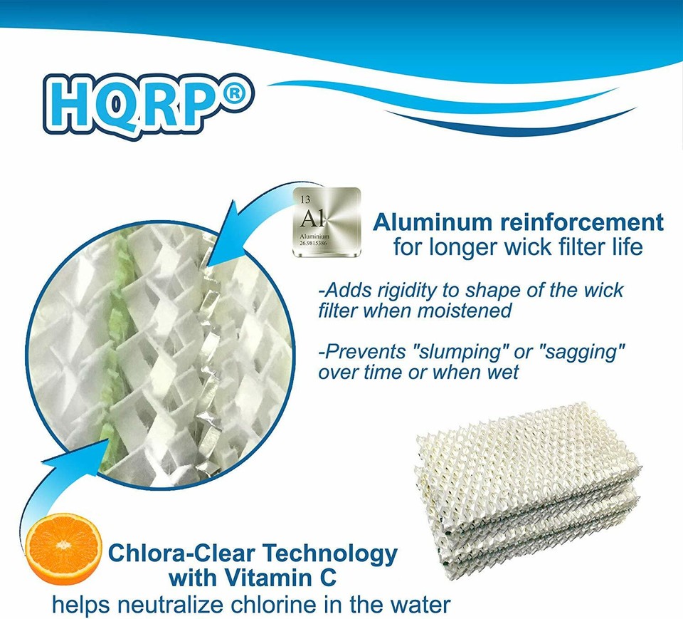 4-Pack Wick Filter for Emerson MoistAIR HD Series, HDC-2R & HDC-411 ...