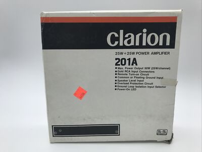 Vintage Clarion 201A 25w + 25w Car / Vehicle Audio Amplifier-Open Box ...