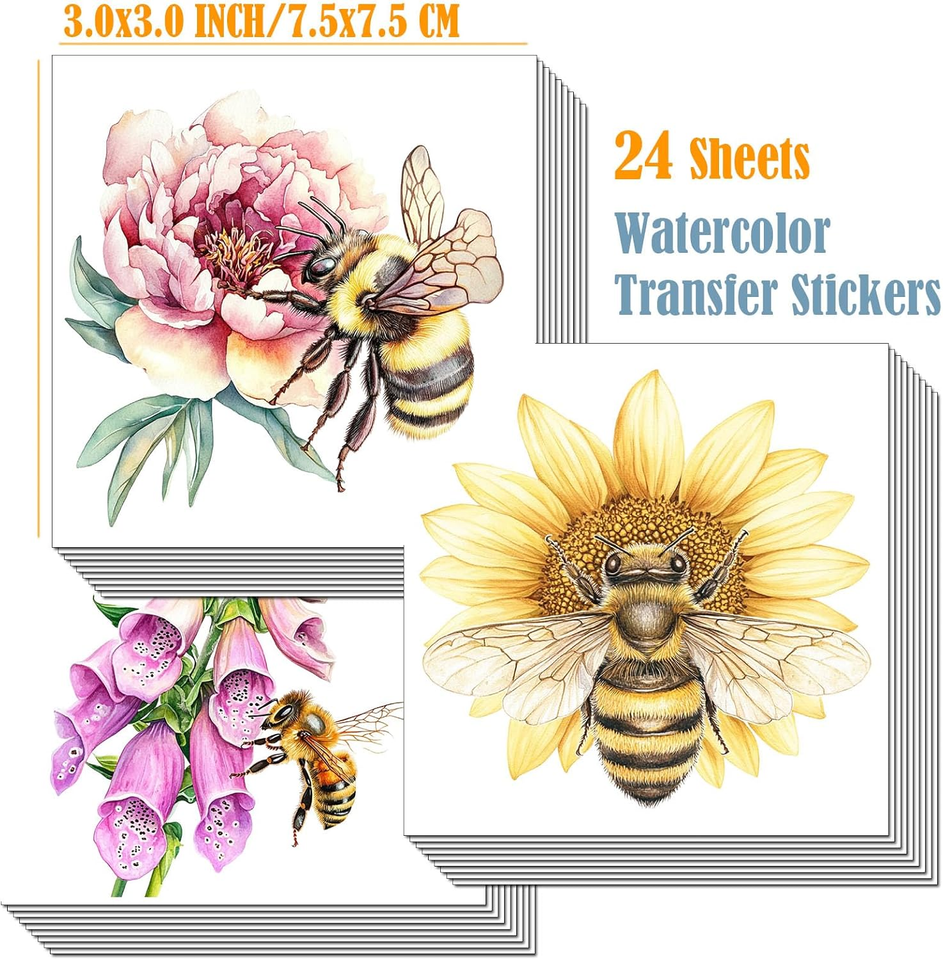 24 Sheets Vintage Rub on Transfers for Crafts, Cold IOD Transfers ...