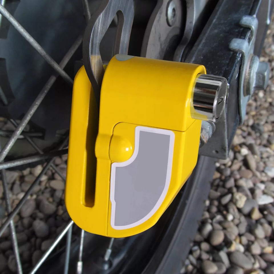 MOTORBIKE SECURITY DISC LOCK ALARM BRAKE SCOOTER MOTORCYCLE BIKE ...