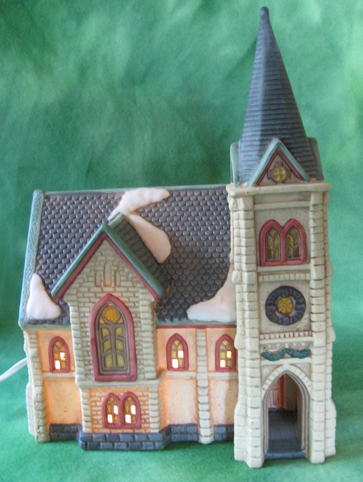 DICKEN'S COLLECTABLES Classic Series CHURCH 1996 Lighted Cord w/ Bulb ...