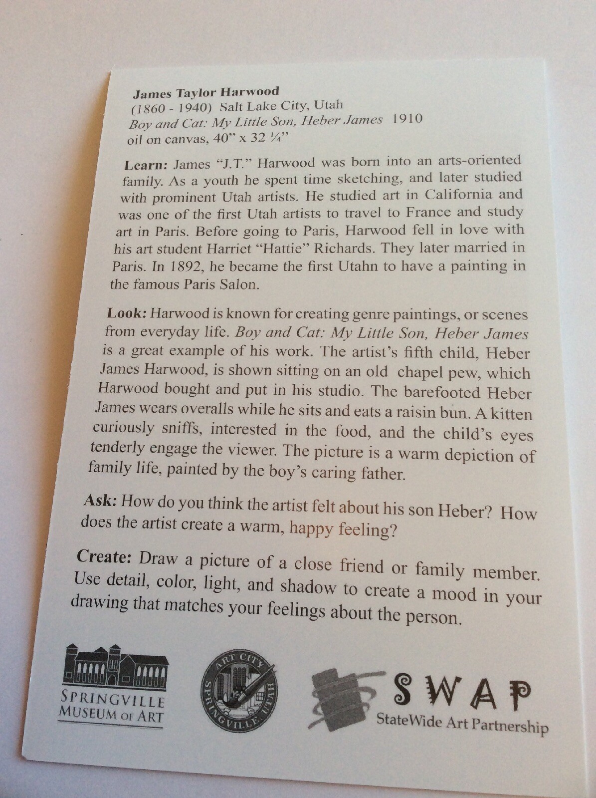 James Taylor Harwood Promo Art SWAP Card Boy And Cat My Little Son Heber James | eBay