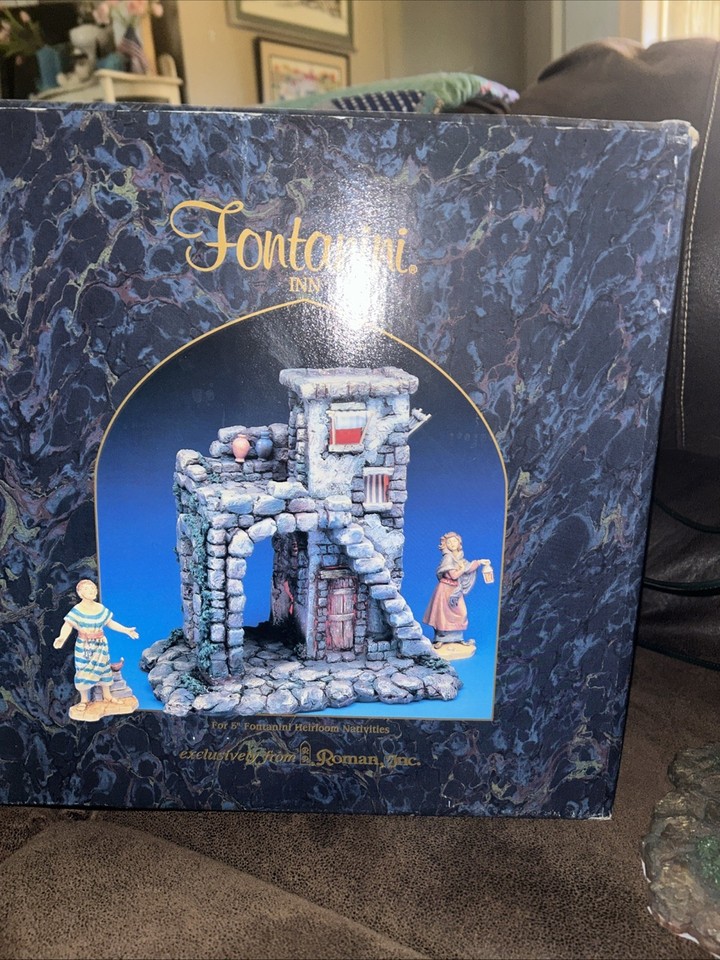 FONTANINI LIGHTED RETIRED LARGE VILLAGE INN 1996 NATIVITY 50152 for 5 ...