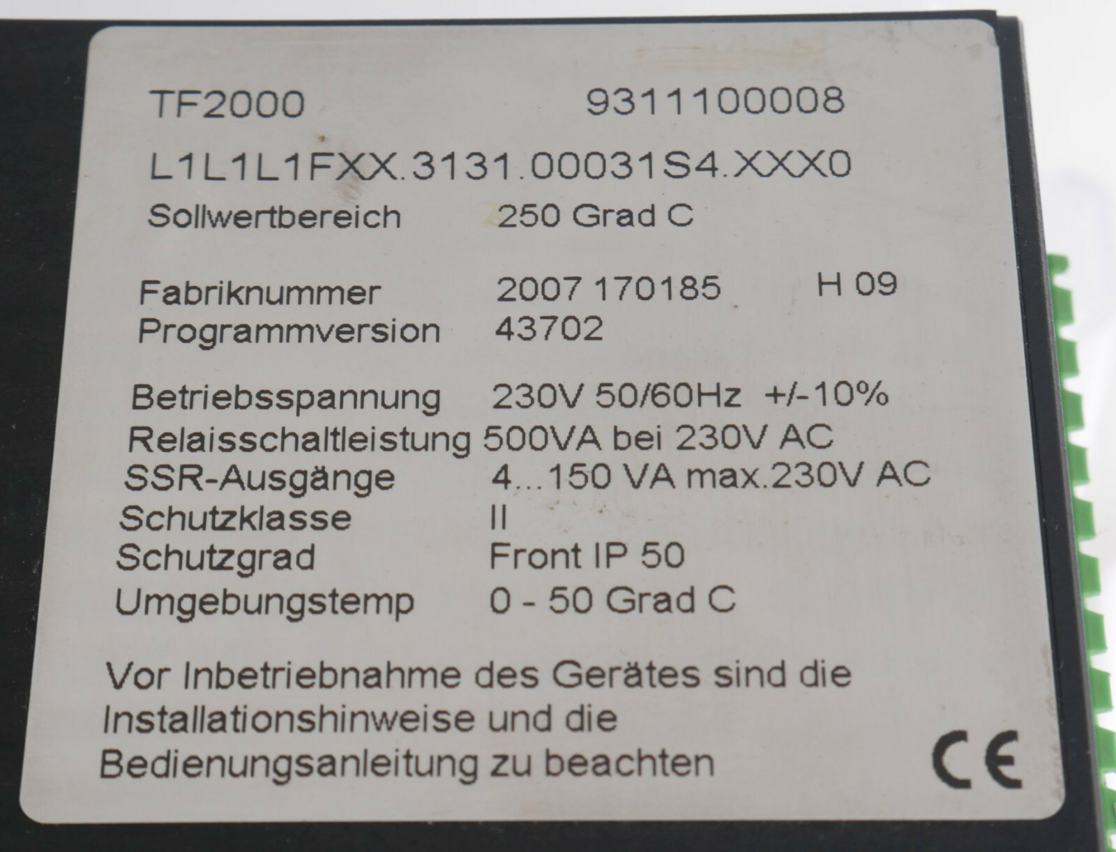 THERMOBIEHL TF 2000 TF2000 L1L1L1FXX.3131.00031S4.XXXX0 | eBay