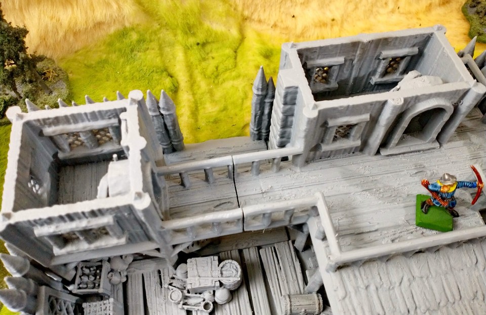 Fortified Port with Dock 28mm Pirate Terrain Blood & Plunder Ghost ...