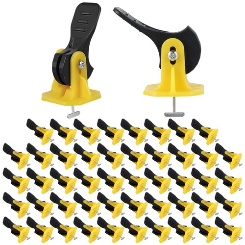 50PCS Tile Leveling System Kit Reusable Spacer Wall Floor Clips Tool 8 ...
