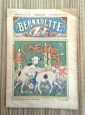Old Magazine "Bernadette" Lot of 7 Very Illustrated, Colors, Old French ...