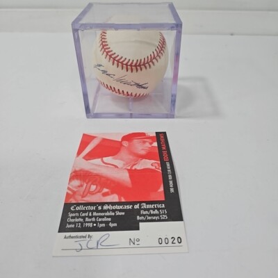 *Eddie Matthews Autographed MLB Baseball With Certificate Of ...