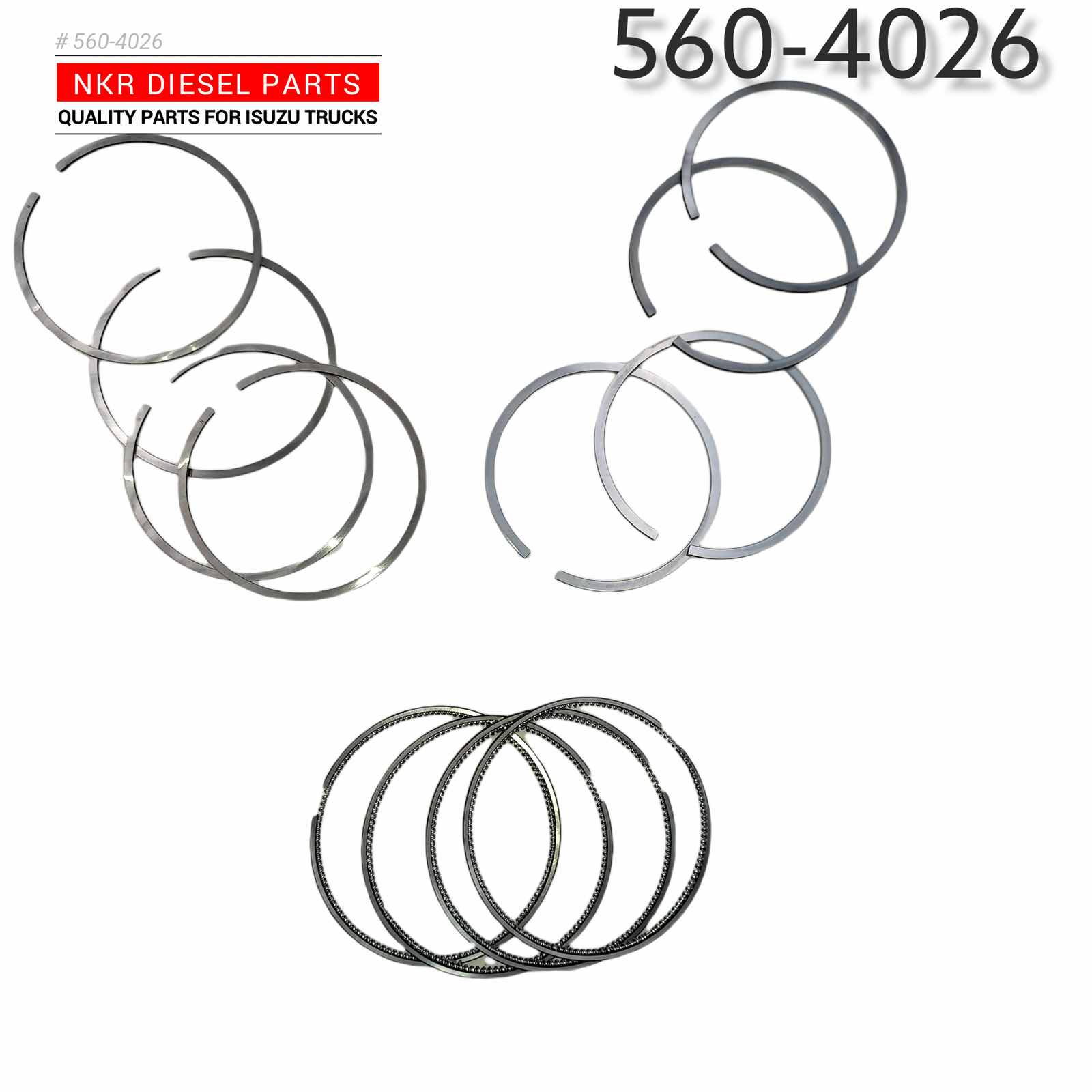 Piston Ring Std For Isuzu NPR NQR 4BD2 3.9L 92-98 New Oem | eBay