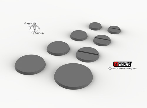 Circular Bases for Miniatures - Minis Monsters Soldiers D&D DnD ...
