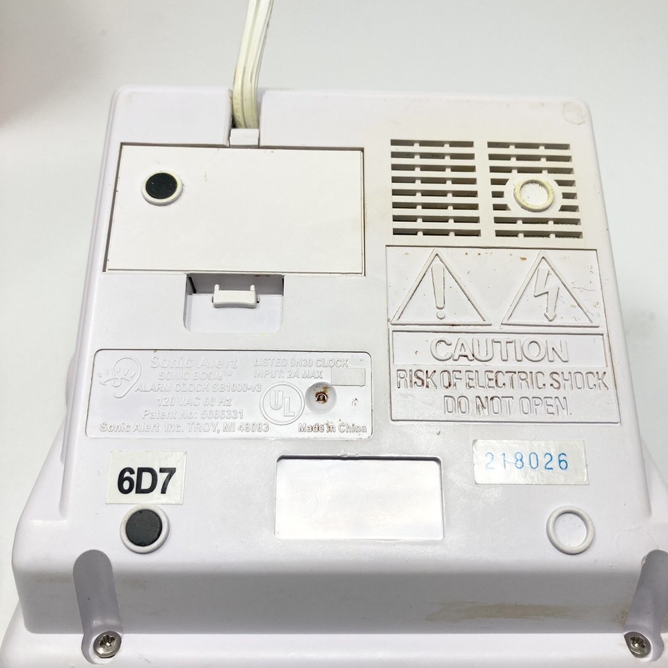 Sonic Alert SB-1000 V3 Sonic Boom Alarm Clock Ideal For Hard Of Hearing ...