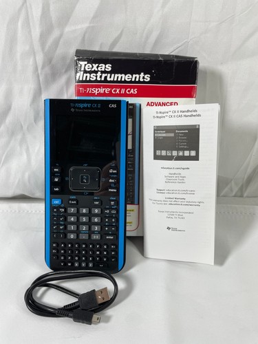 Texas Instruments TI-Nspire CX II CAS Black Blue Handheld Graphing ...