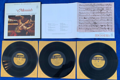 Handel's Messiah Vinyl 3 LP Box Set Otto Klemperer Philharmonia Chorus ...