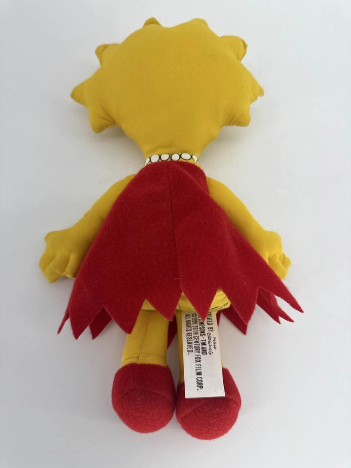 Lisa Simpson Plush Doll The Simpsons TV Show Character Toy Red Dress Vintage | eBay