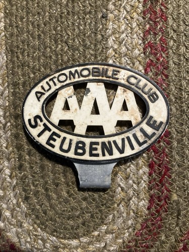 Vintage AAA Motor Club License Plate Topper Steubenville OH | eBay