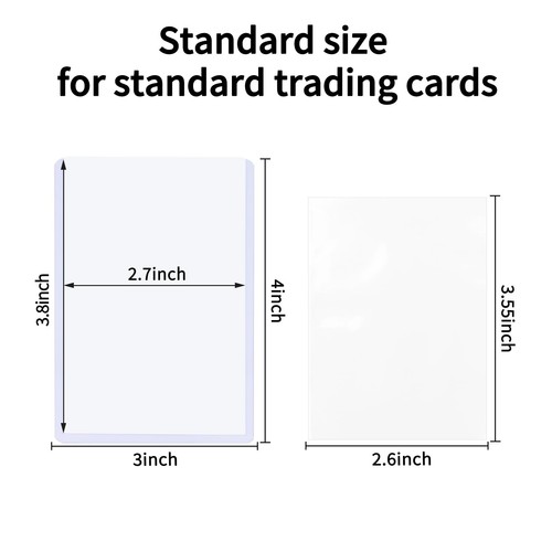 1000Pcs Clear Top Loaders for Cards (500Pcs Hard Plastic Card Holders ...