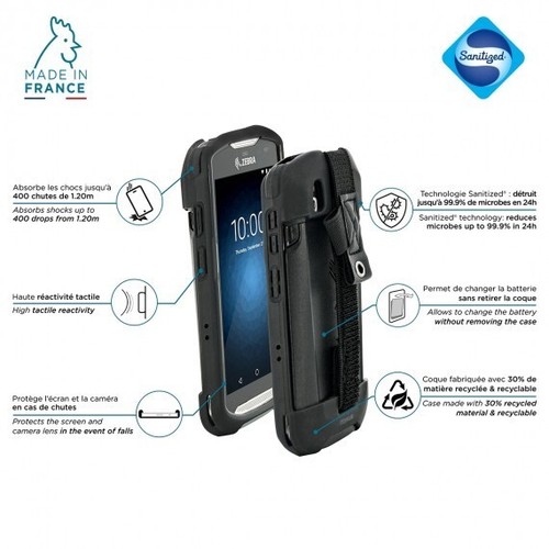 RUGGED PROTECTIVE CASE FOR ZEBRA TC51 - TC52 - TC56 - TC57 + HANDSTRAP ...