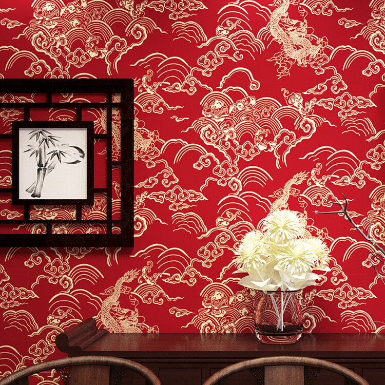 Red Chinese Wallpaper Designs