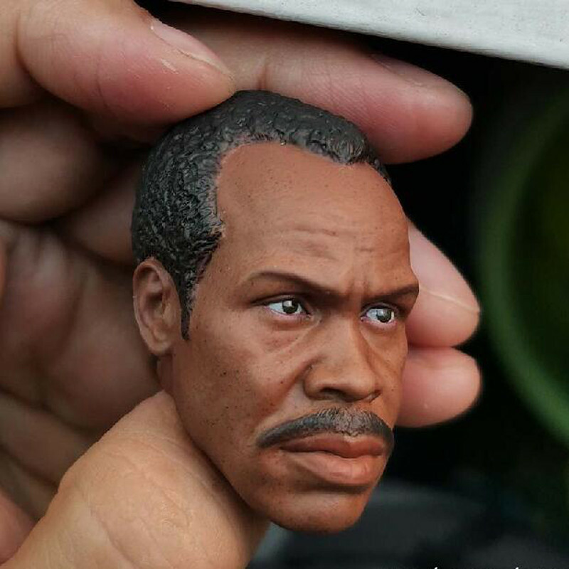 Delicate Painting Hot 1/6 Scale Lethal Weapon Danny Glover Head Sculpt ...
