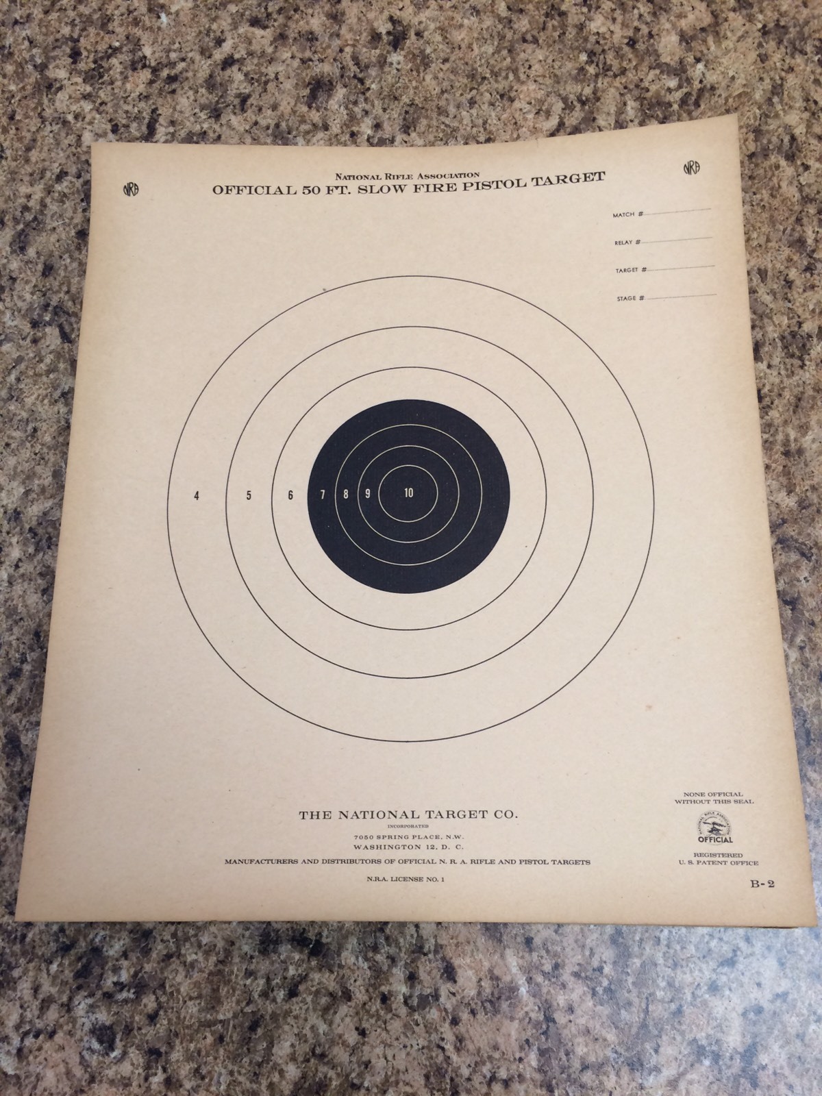 VTG Lot of 85 Qty Official NRA B-2 50ft. Slow Fire Pistol Targets ...