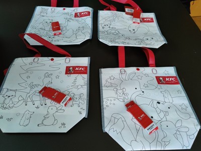 KFC 4 Maltaschen zum bemalen Taschen Beutel NEU kentucky Fried Chicken ...