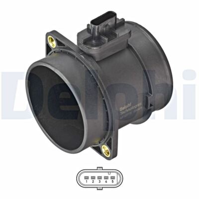 DELPHI Mass Air Flow Meter MAF Black For SSANGYONG Actyon II 10 ...