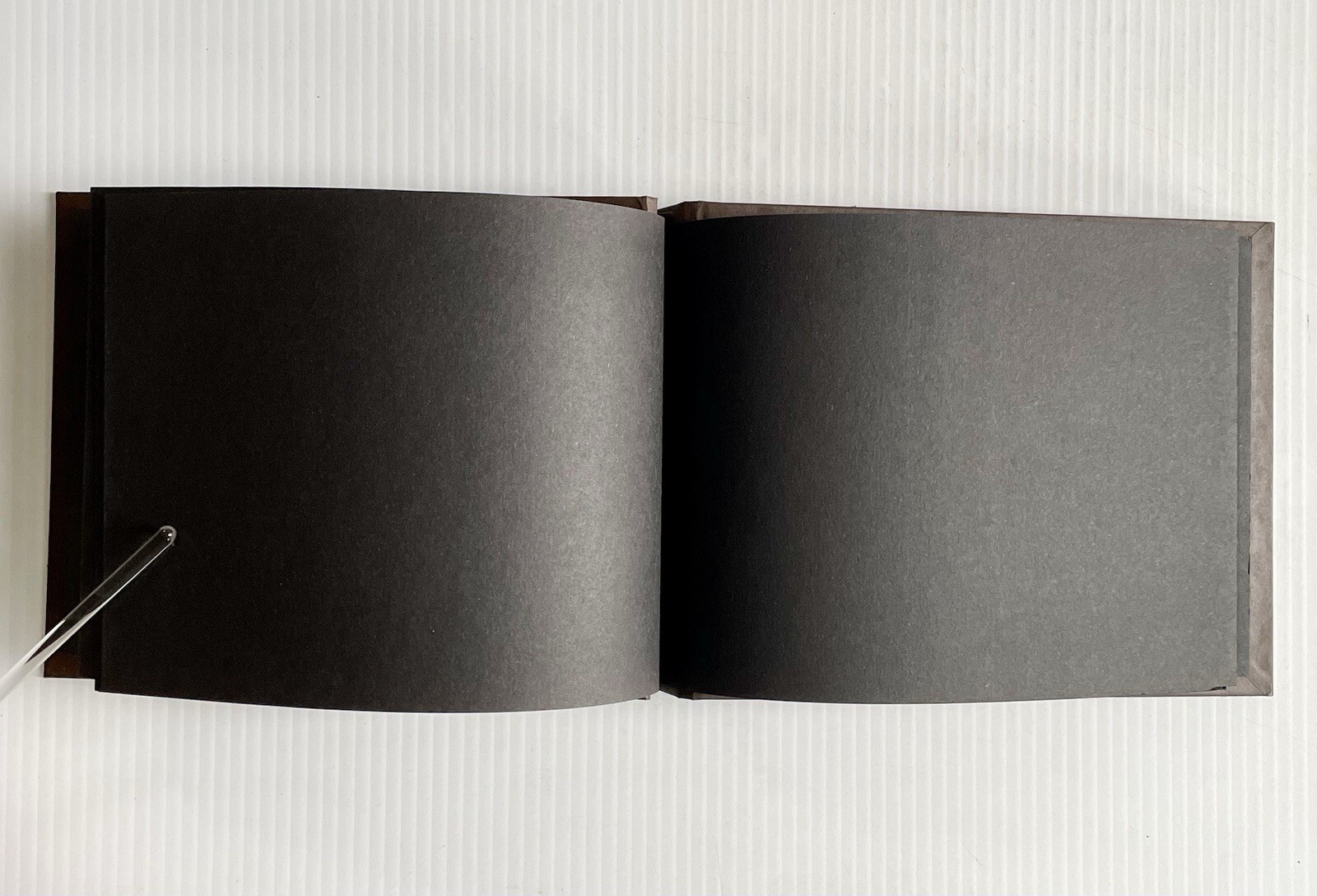 Vintage Photographs Album Scrapbook Dark Brown w/ Black Pages, Empty | eBay