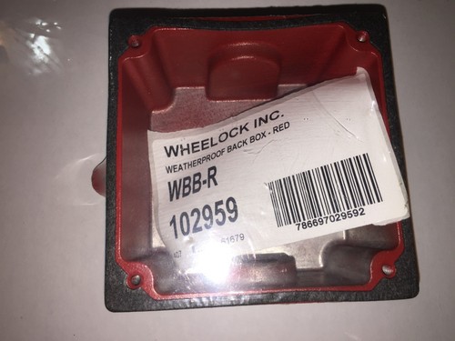 Wheelock Weatherproof Back Box WBB-R Red Catalog No. 102959 | eBay