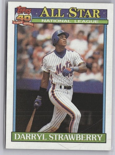 1991 Topps #402 Darryl Strawberry Mets All Star Baseball Card | eBay