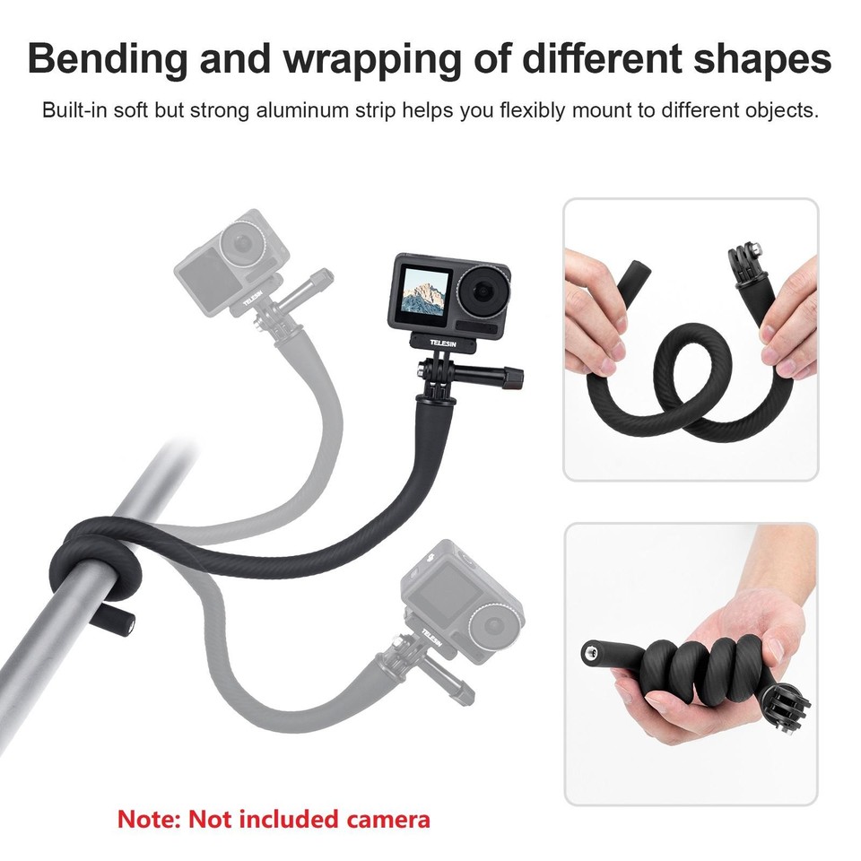 Mini Flexible Action Camera Mount For Gopro/Insta360 Go3 Camera Octopus ...
