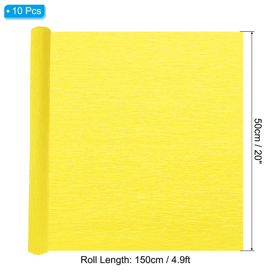 4.9ft Crepe Paper Roll, 10 Roll 20" Width Paper Streamer Sheet, Bright ...