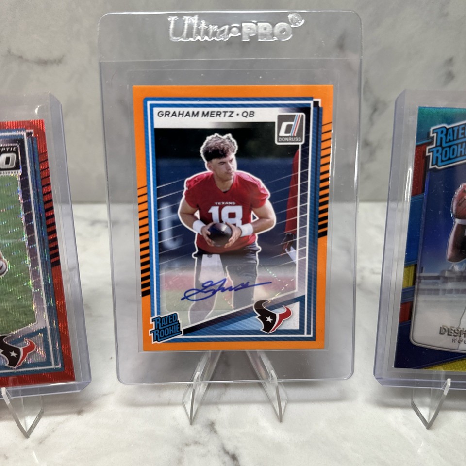 Houston Texans 3 Card Lot (Graham Mertz Autograph, Jaylin Noel ...