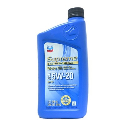 Chevron Supreme 5W-20 Synthetic Blend Motor Oil - 1 Quart | eBay