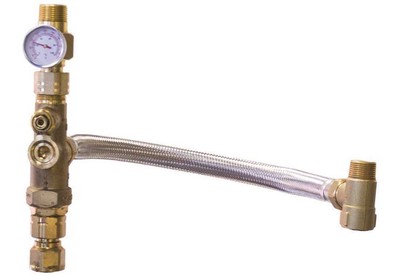 Water Heater Tank Booster Pro with Temperature Gauge Bronze/Copper ...