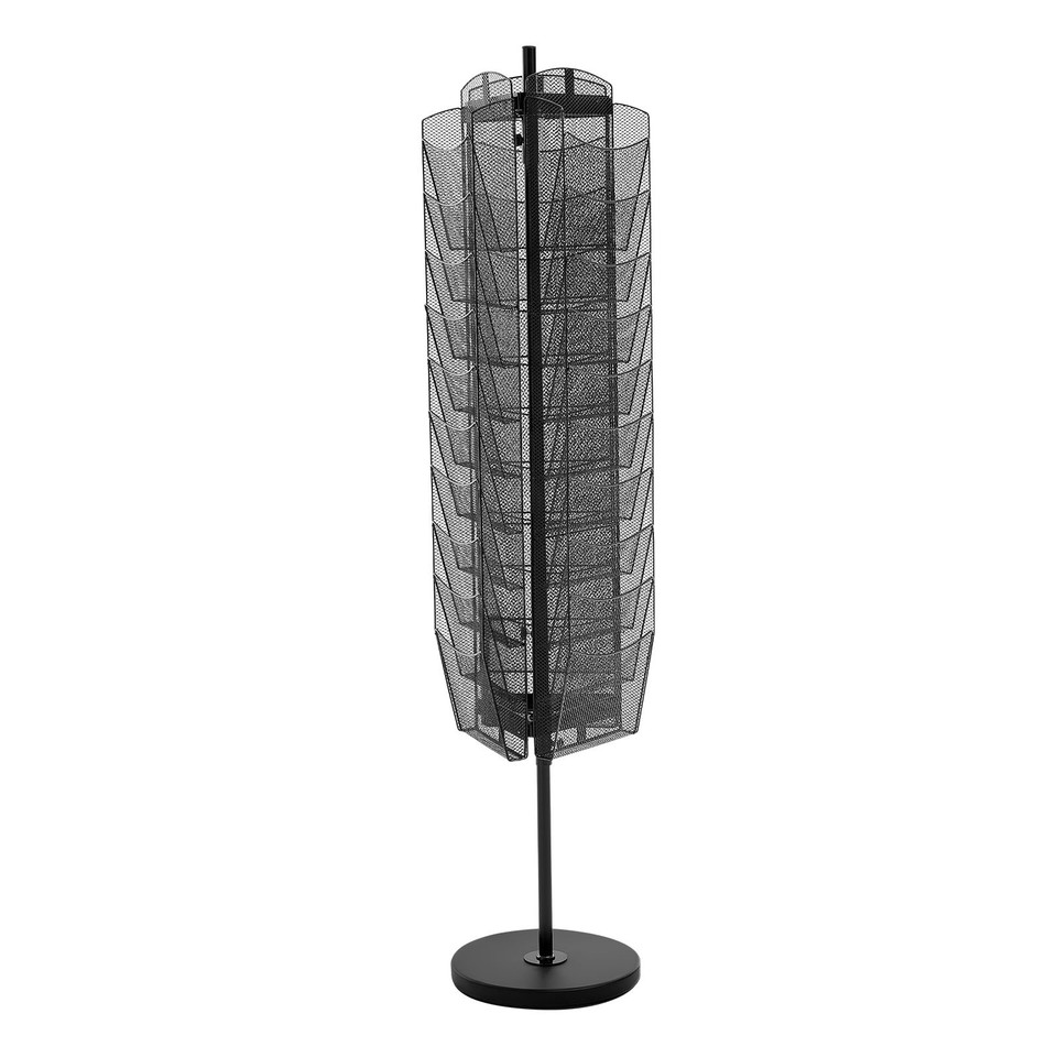 Uimoso Rotating Brochure Display Rack with 30 Pockets for Magazines and ...