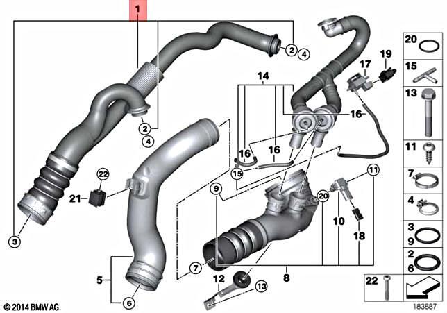BMW 13717571349 Genuine OEM Factory Original Air Inlet Duct for sale ...