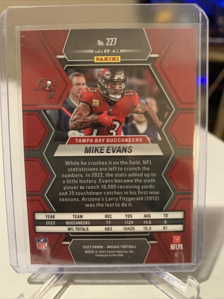 2023 Panini Mosaic Mike Evans Blue Reactive Prizm Tampa Bay Buccaneers ...